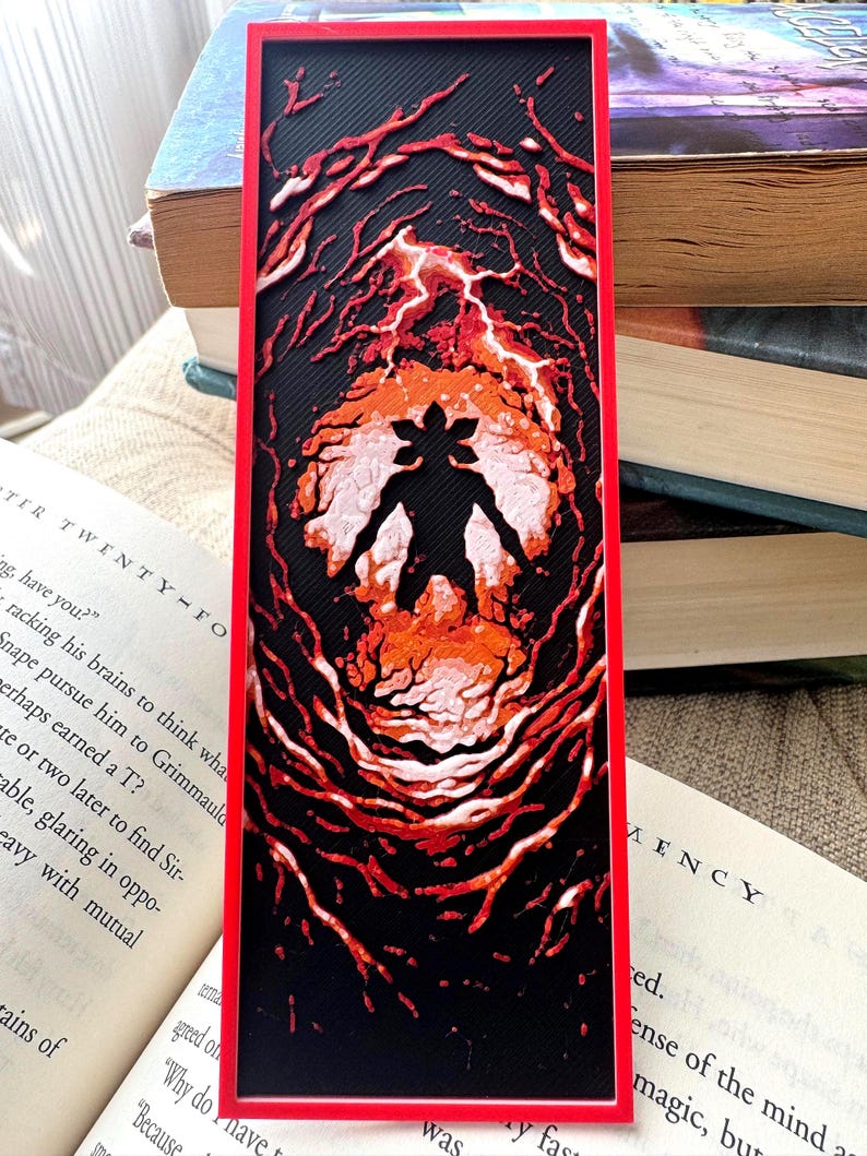Stranger Things Inspired 3D Bookmark – Demo Monster With Upside Down ...