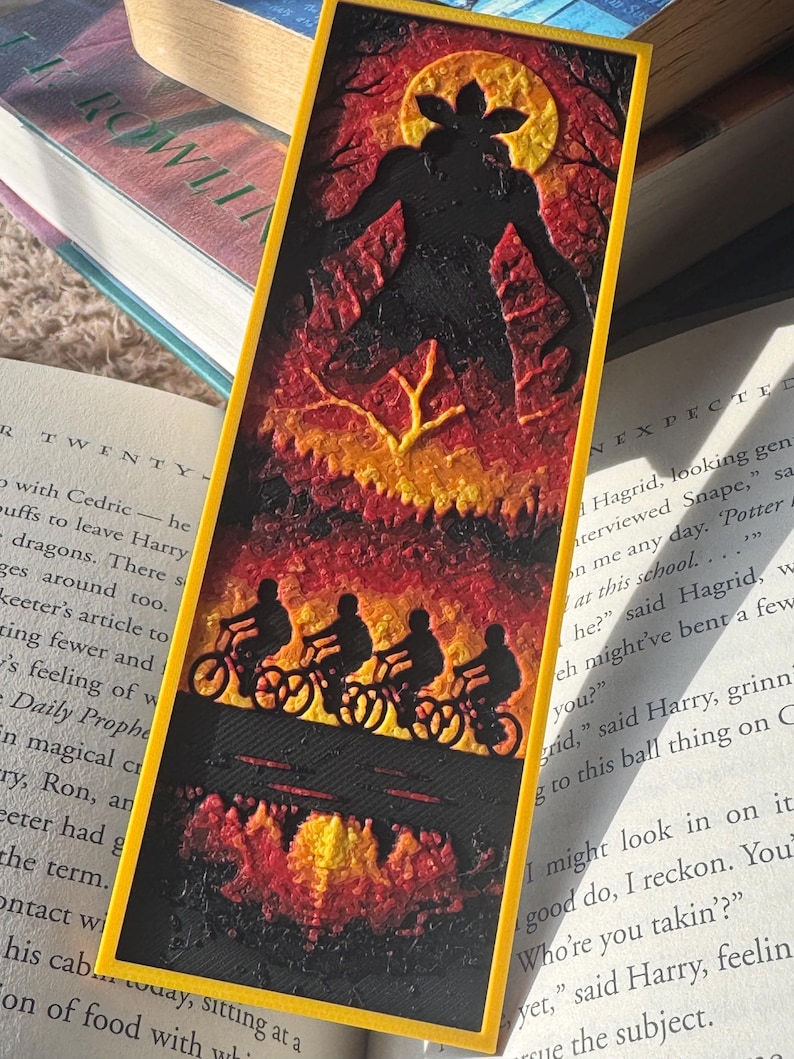 Stranger Things Inspired 3D Bookmark – Bike Crew and Upside Down Demo ...