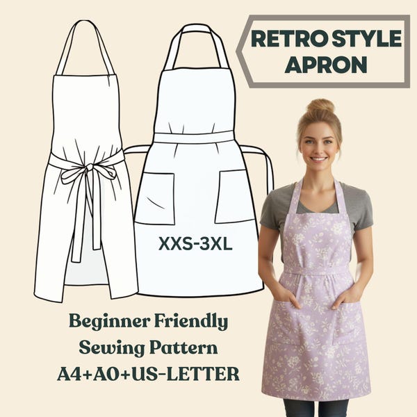Retro Apron Pattern - Etsy