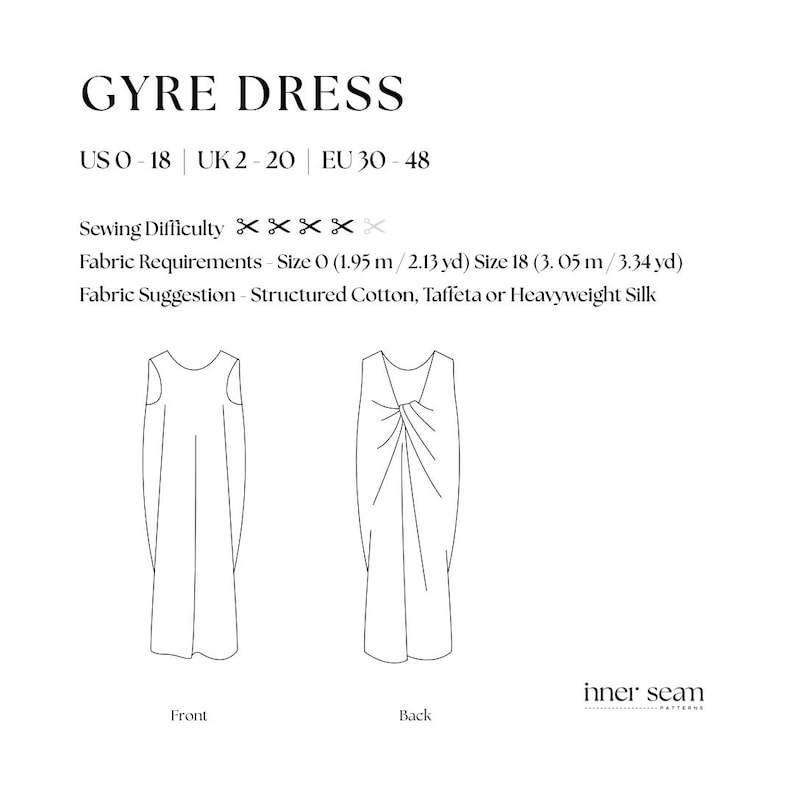 Gyre Dress PDF Sewing Pattern & Tutorial | Structured Cocoon Oversized ...