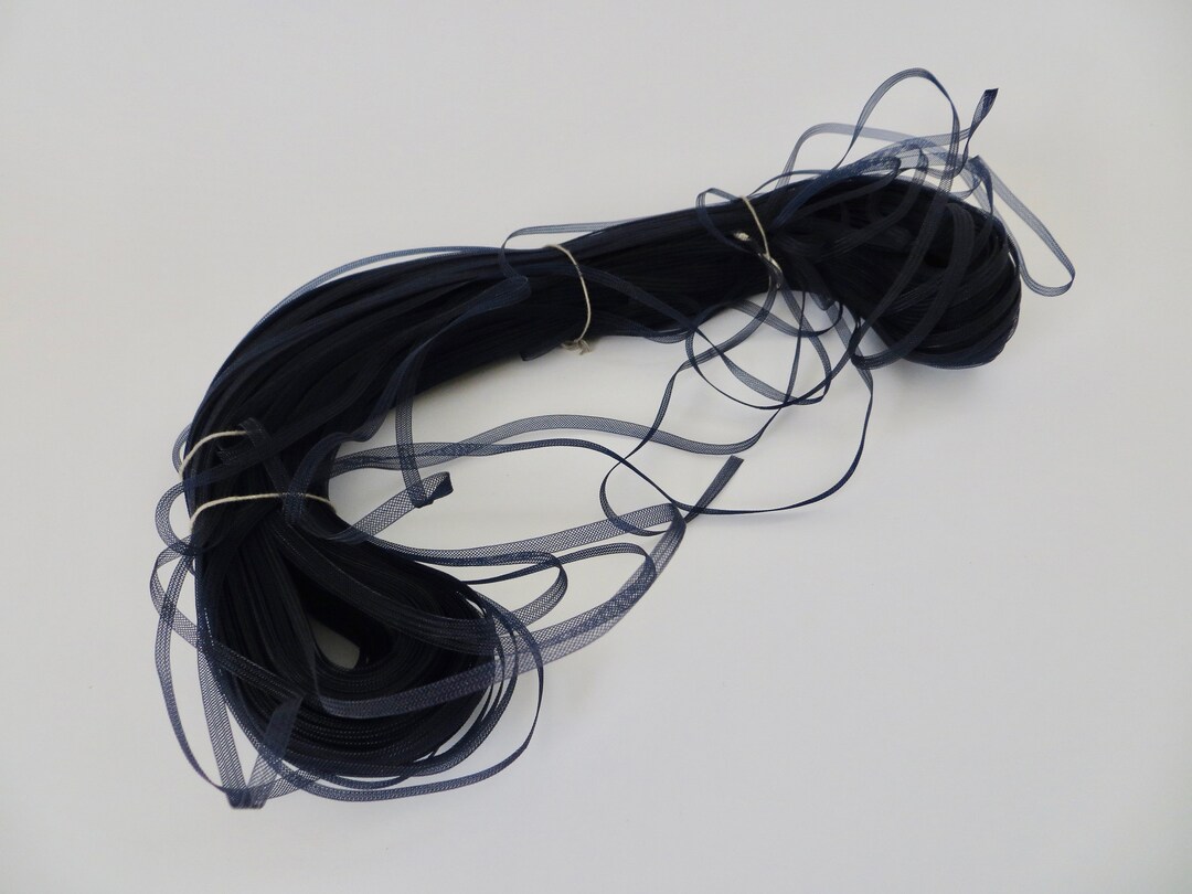 Vintage 1/8" Millinery Braid: Very Dark Navy Blue Swiss Hat Making ...
