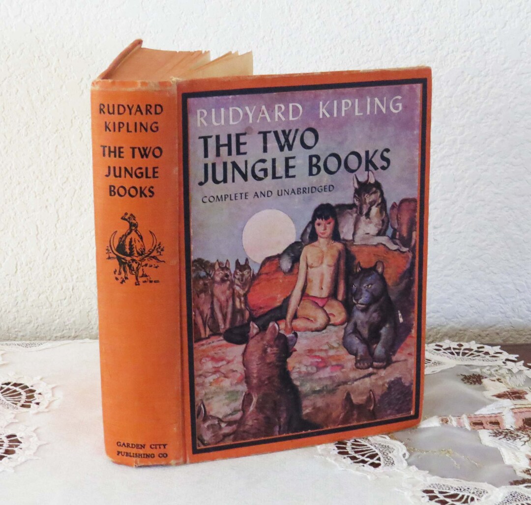 Vintage the TWO JUNGLE BOOKS by Rudyard Kipling Hardbound Edition ...