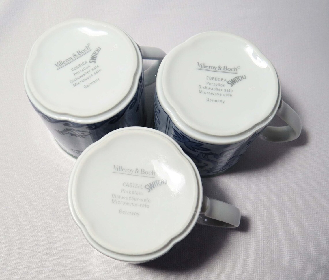 Vintage VILLEROY & BOCH SWITCH 3 Mugs Set of 3 Corsica - Etsy