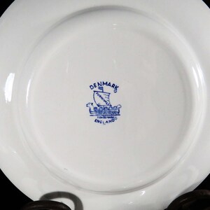 Vintage FURNIVALS DENMARK BLUE Dinner Plate, Luncheon Plate and Coupe ...