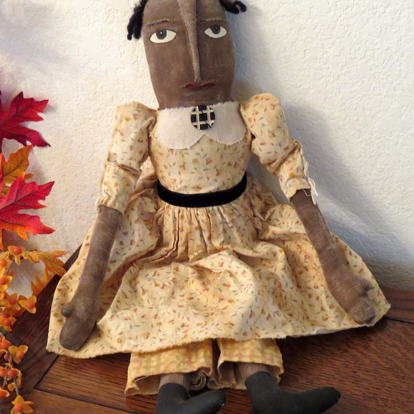 Antique Black Folk Art Doll - Etsy