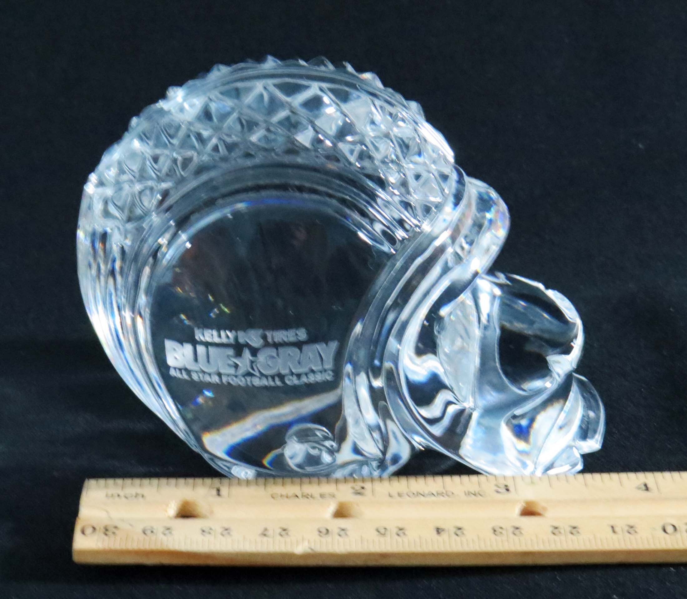 Waterford Crystal Football Helmet Paperweight: Blue Gray All Star ...