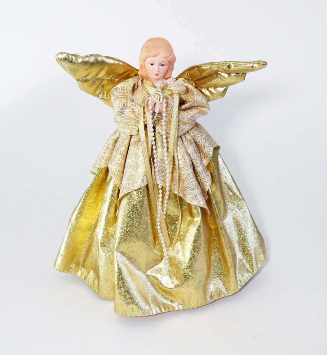 Vintage Lighted Christmas Angel Table Top Decor / 15 Tall Lighted Mid ...