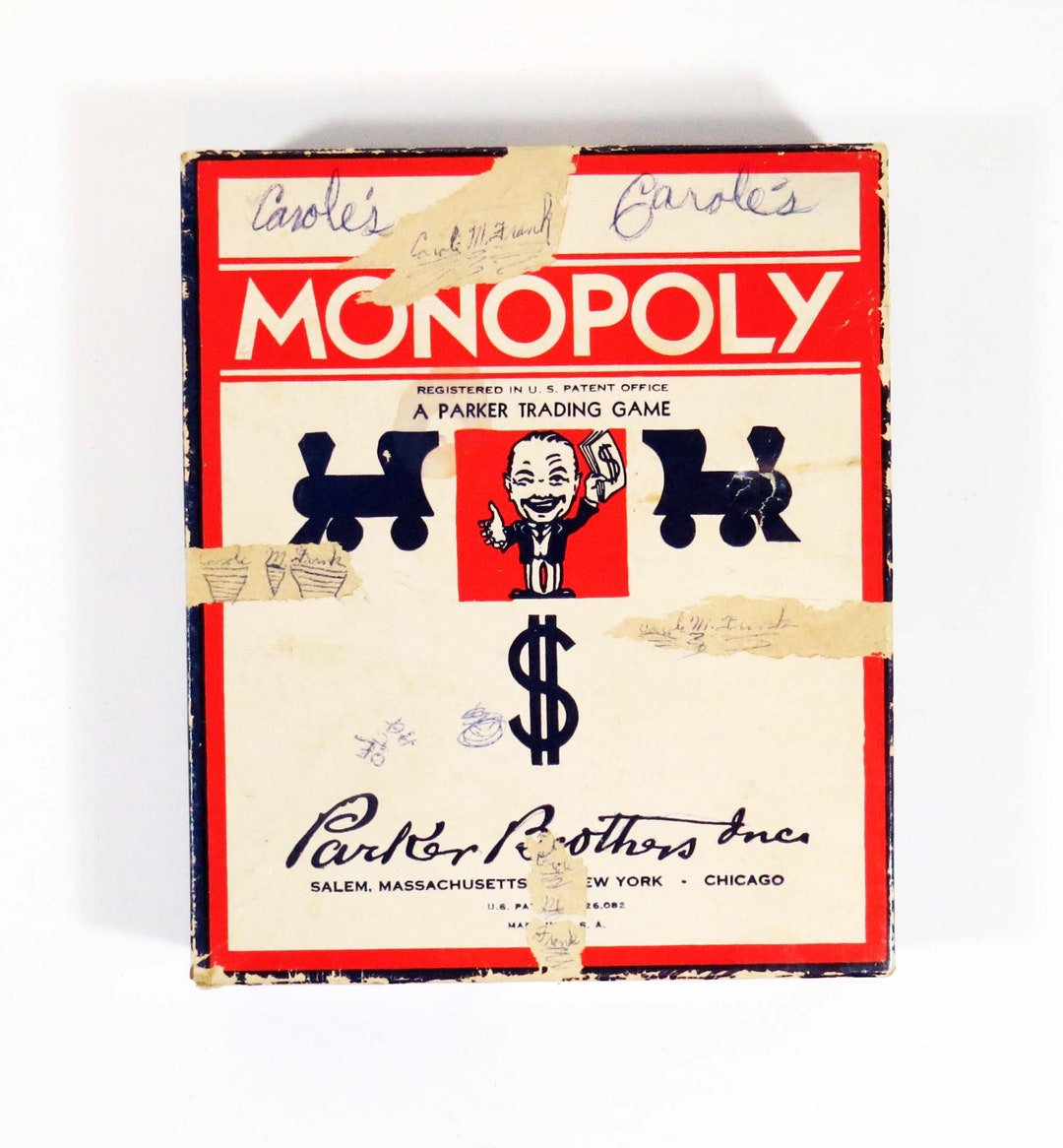 Vintage 1940's MONOPOLY GAME With All Pieces, but No Board / Has Dice ...