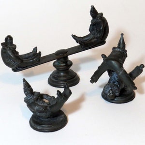 Vintage BRONZE Metal French CIRCUS CLOWN Figures - Set of 5 Pierrot ...