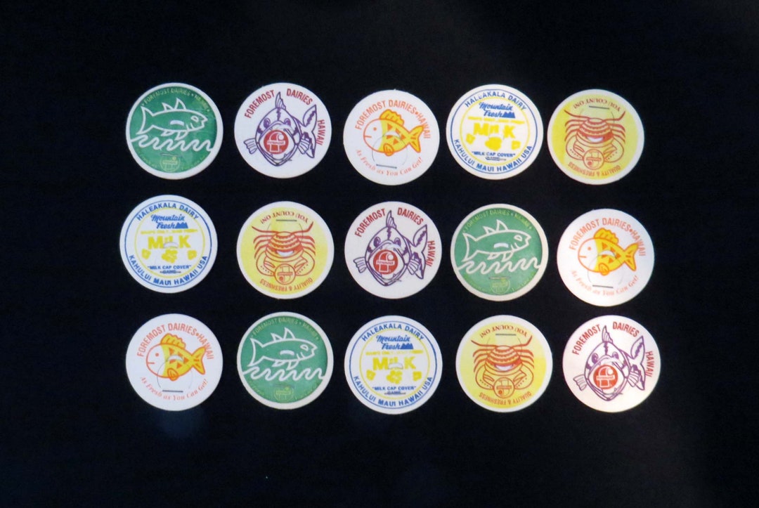 15 Vintage HAWAIIAN Milk Bottle Caps NOS Cardboard - Etsy