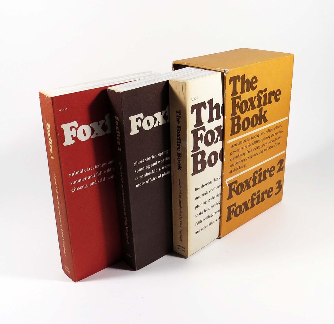 Vintage 1973 FOXFIRE by Elliot Wiggins, Volumes 1, 2 & 3 BOXED SET Anchor Publishing - Etsy