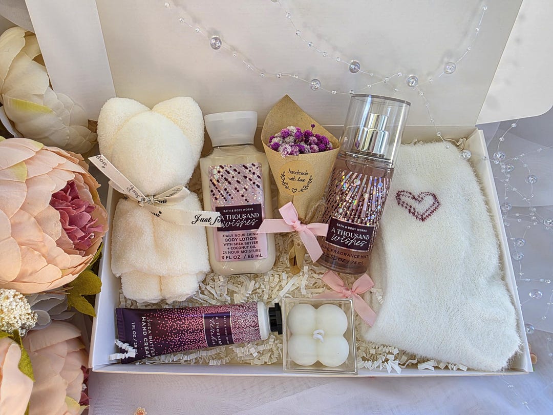 Gift Box for Her – Relaxation Spa Set | Cozy Socks | Candle | Handmade ...