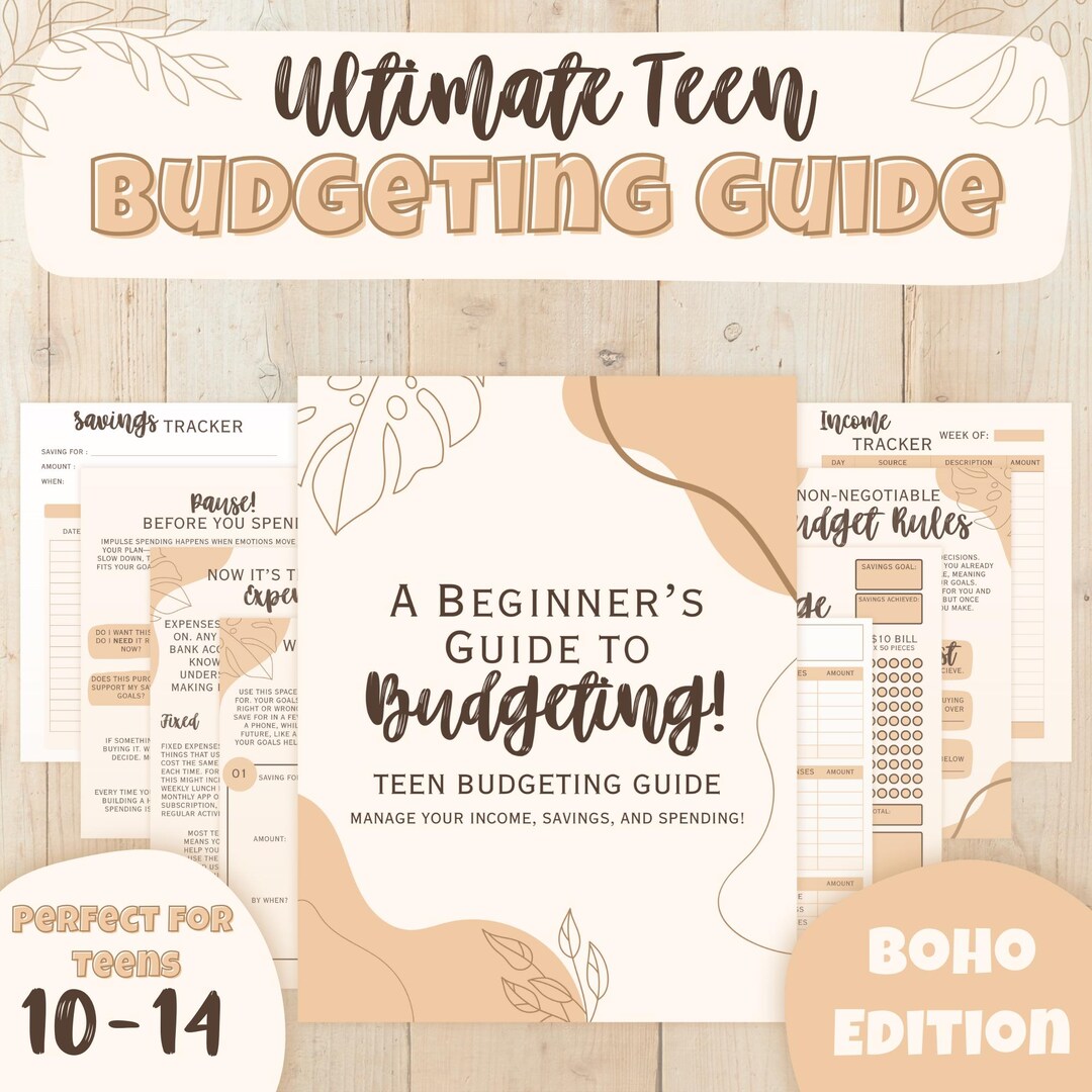 Teen Budgeting Guide – Boho Printable Planner for Ages 10-14 - Etsy