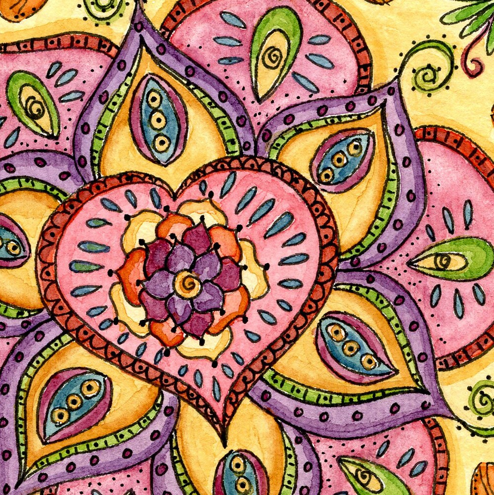 Mothers Love Print, Mothers Day Gift, Birthday Gift, Floral Mandala ...