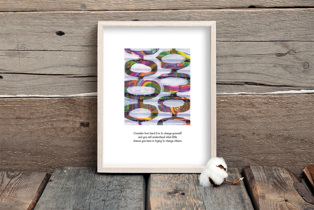 Acceptance Wall Art, Embrace Differences Print, Growth Mindset Quote ...
