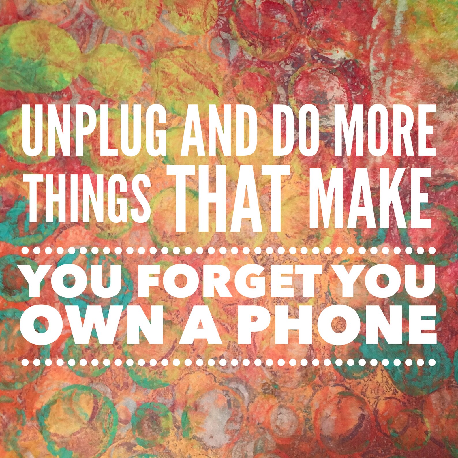 Unplug Print Get Outside Quote Go Play Wall Art Technology - Etsy