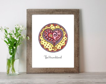 Heart Art Print Enigma of Heart - Etsy