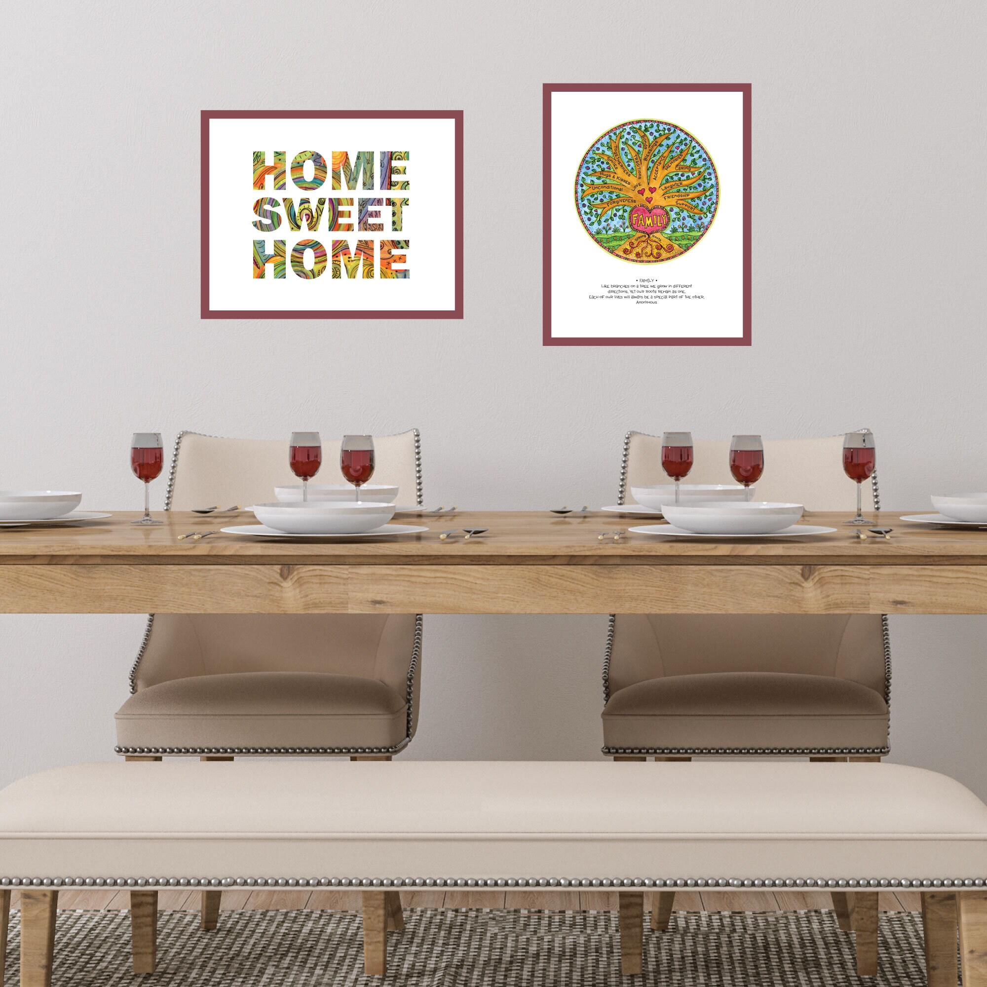 Mothers Love Print, Mothers Day Gift, Birthday Gift, Floral Mandala ...