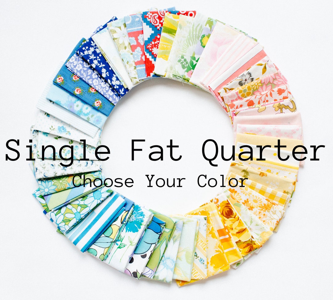 Single Fat Quarter, Quilting Fabric, Vintage Sheet Fat Quarters, 18”x22 ...