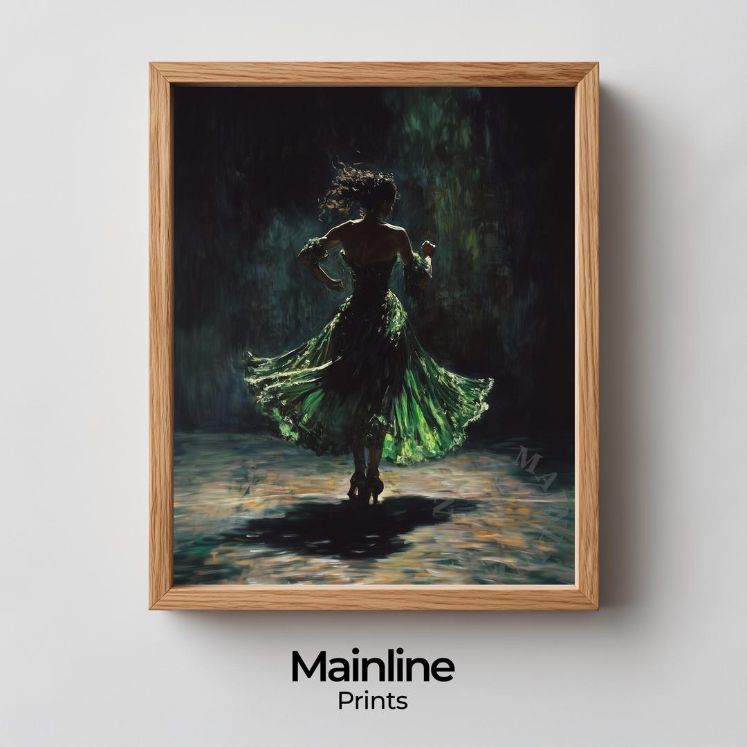 Dramatic Flamenco Dancer Painting - Moody Theatrical Art, Elegant ...