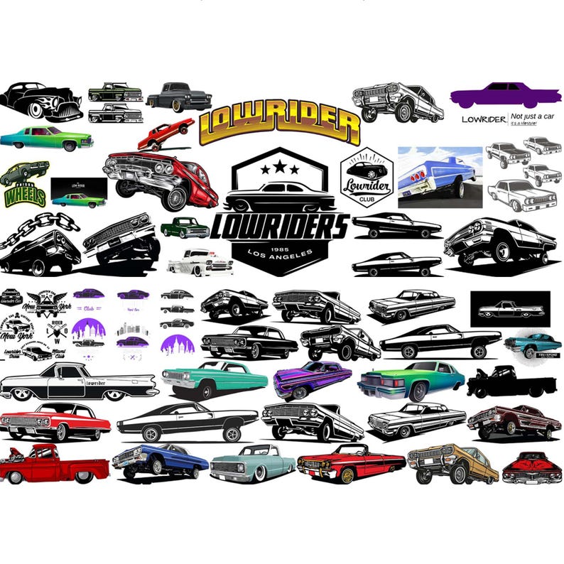 Lowrider Cars Png Clipart Bundle Car Digital Designs T Shirt
