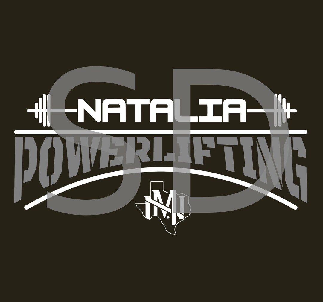 Custom Natalia Powerlifting SVG PNG, Texas State Gym Weightlifting ...