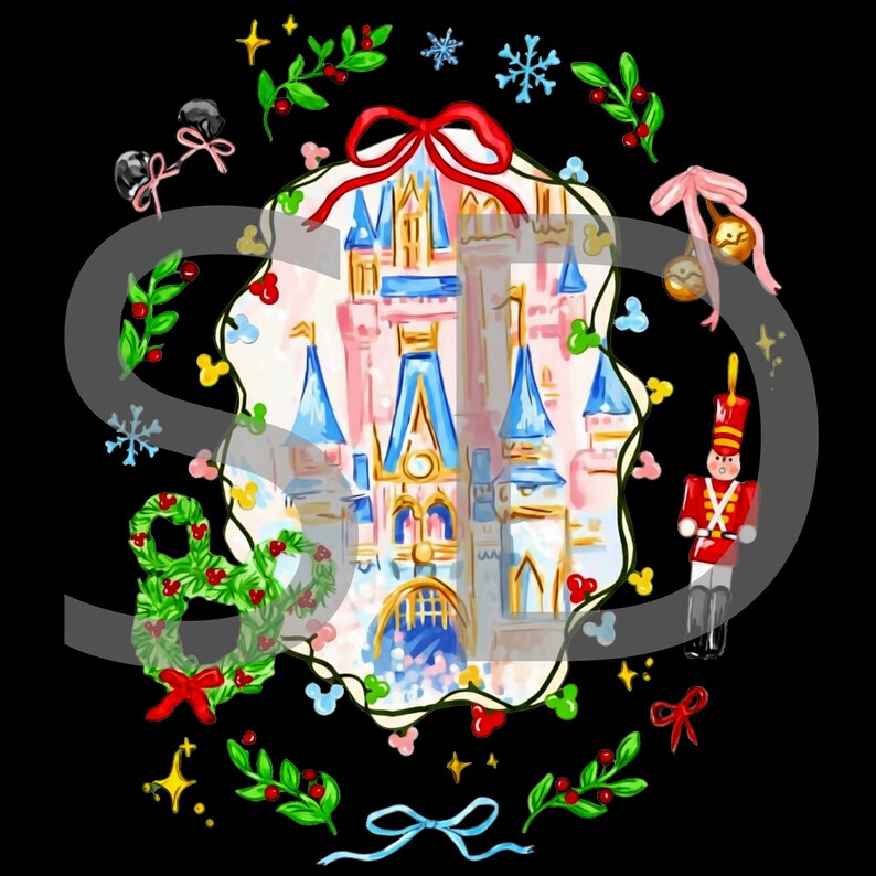 Holly, Mistletoe, and Snowflakes, PNG - Etsy