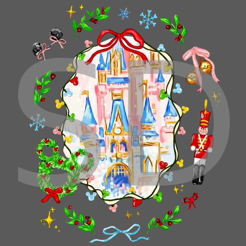 Holly, Mistletoe, and Snowflakes, PNG - Etsy