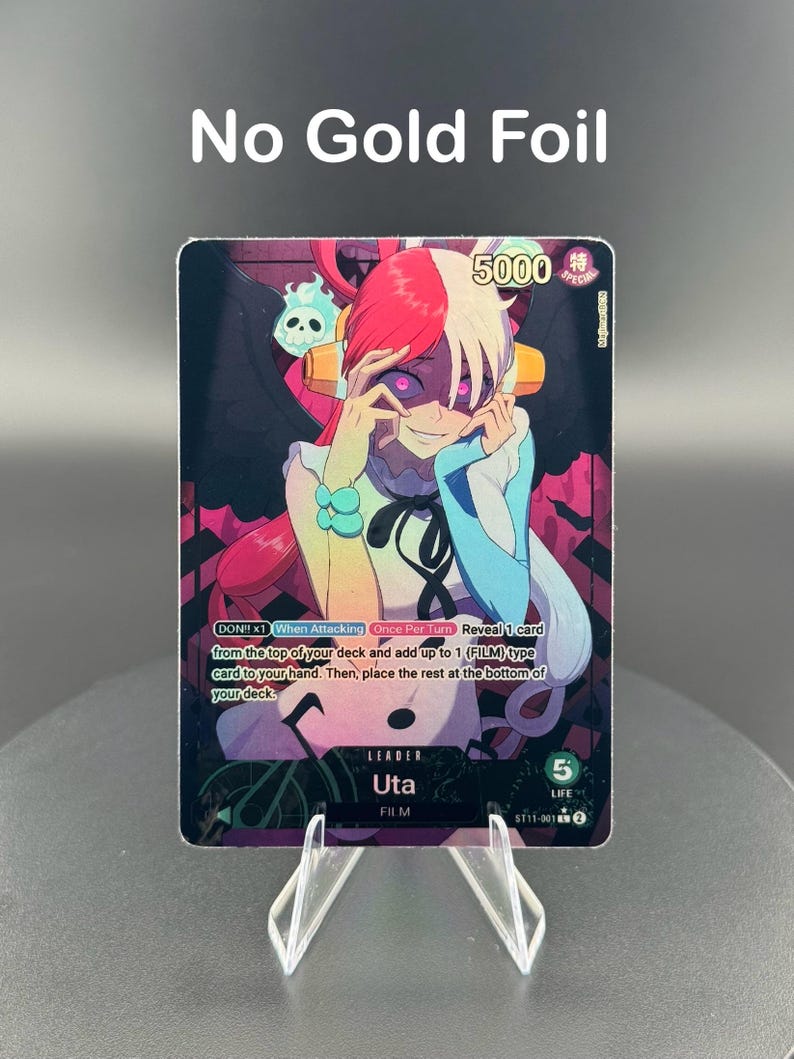 Uta ST11 One Piece Custom TCG Leader Card Proxy - Etsy