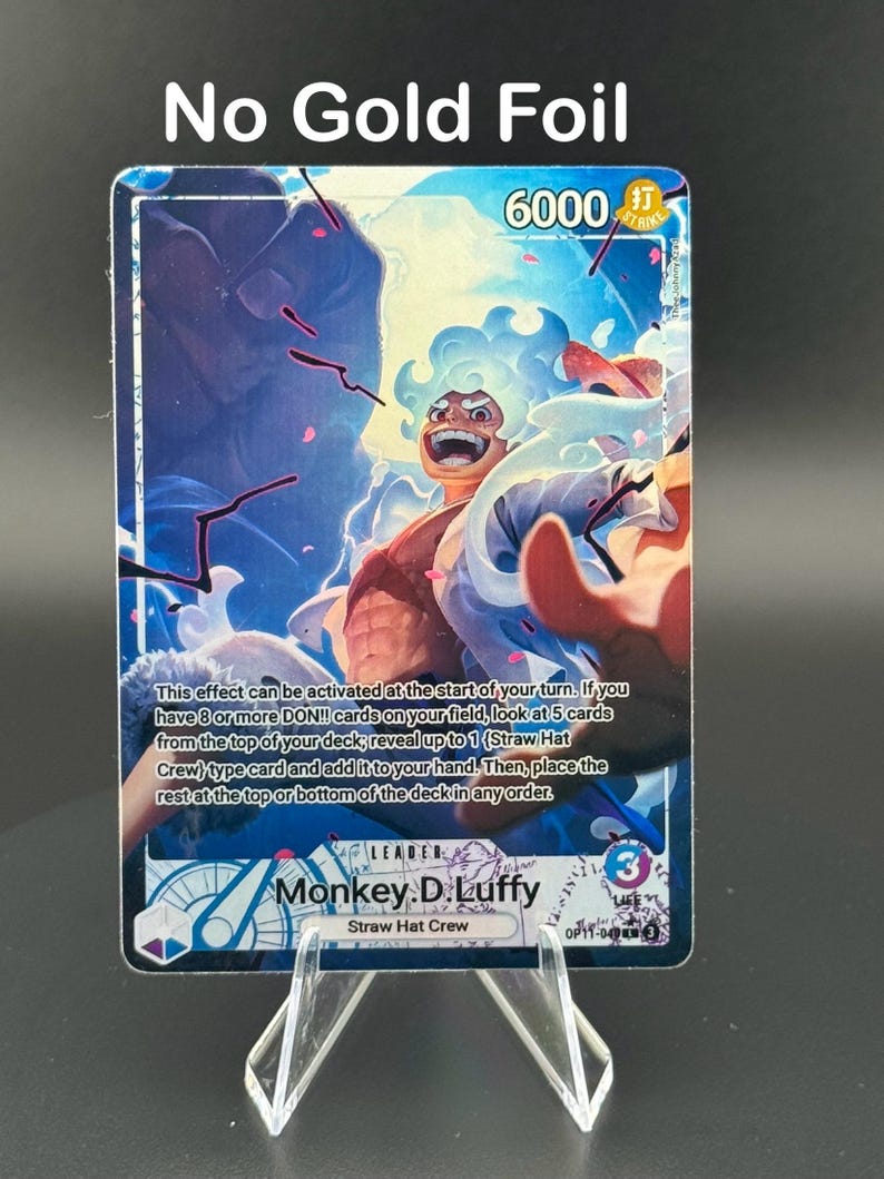Monkey D. Luffy OP-11 One Piece Custom TCG Leader Card Proxy - Etsy