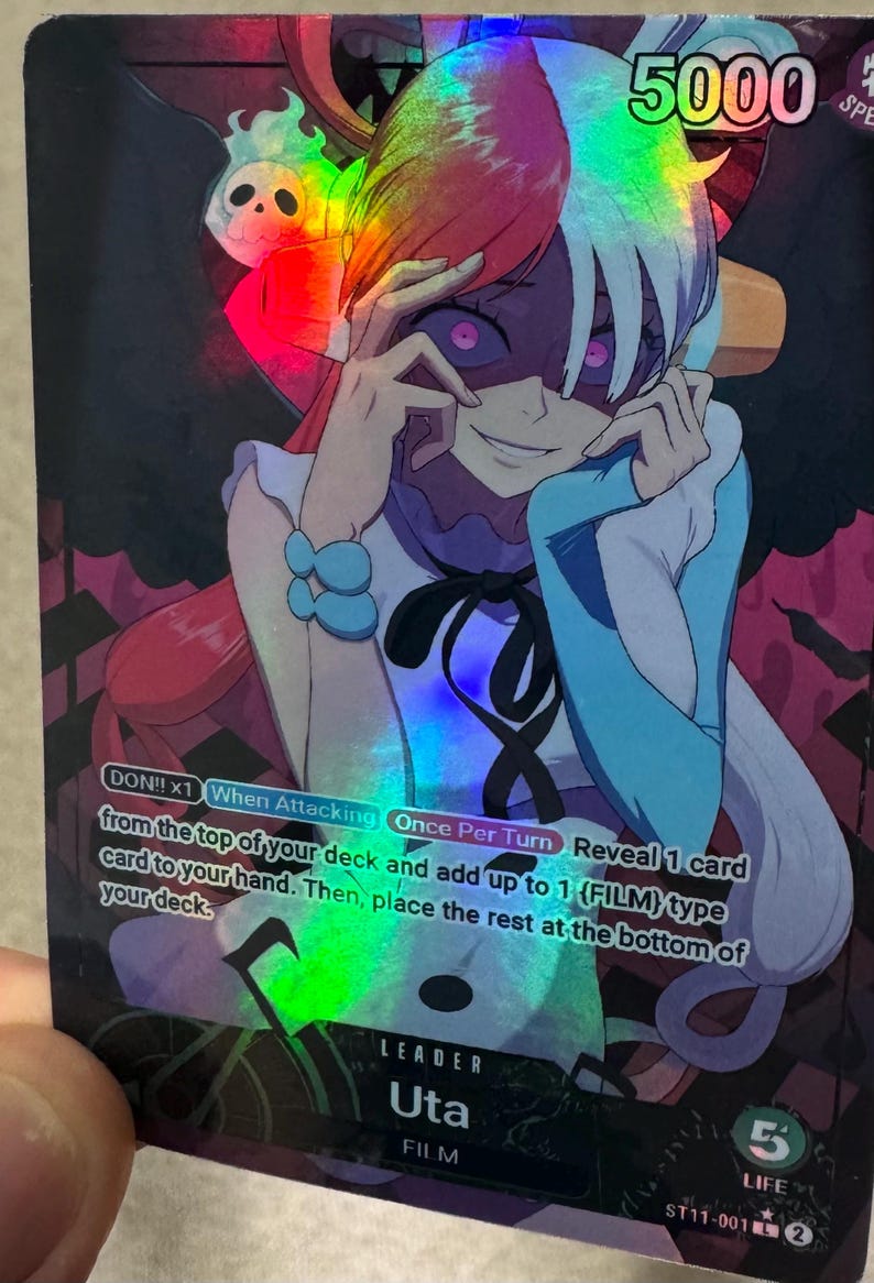 Uta ST11 One Piece Custom TCG Leader Card Proxy - Etsy