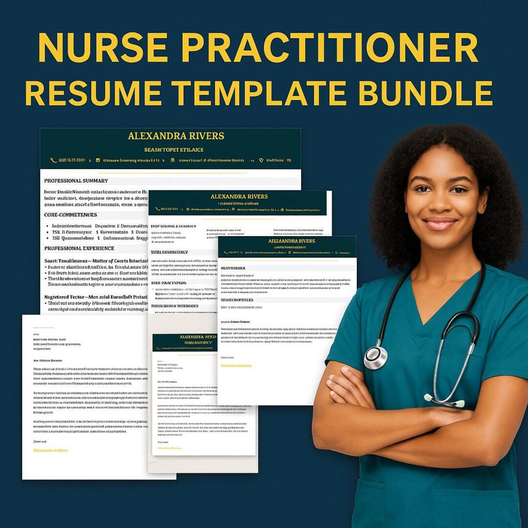 Nurse Practitioner Resume Template Bundle | Professional NP Resume ...