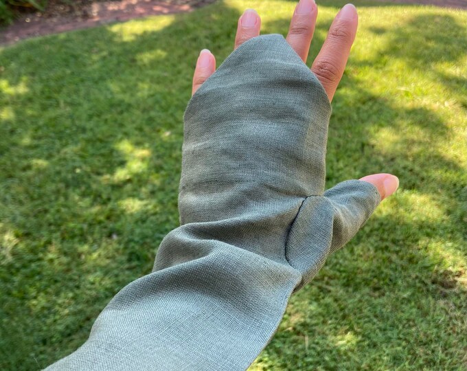 18th Century Linen Mitts; Linen Arm Covers; Hand-sewn Mitts; 100% Linen ...