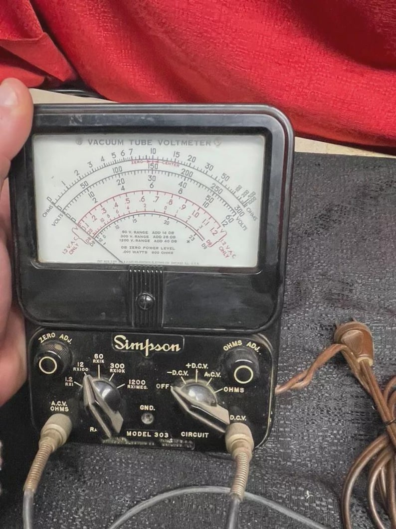 Vintage Simpson 303 Vacuum Tube Voltmeter Volt Meter - Etsy