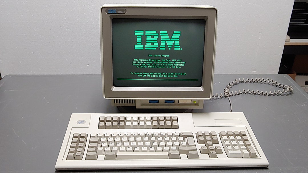 Vintage IBM Infowindow II 3486 12.5" CRT Monochrome Terminal Display ...