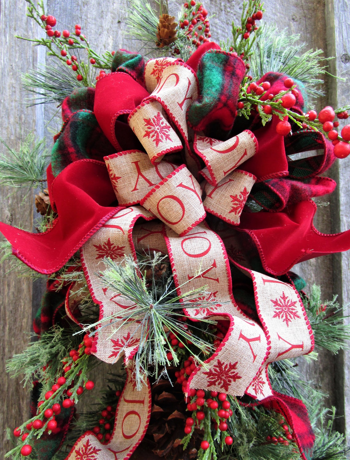 Sleigh Bell Swag Farmhouse Christmas Rustic Winter Wreath - Etsy