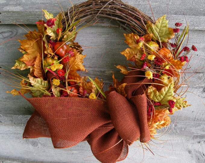 Fall Wreath Autumn Decor Thanksgiving Rustic Fall - Etsy