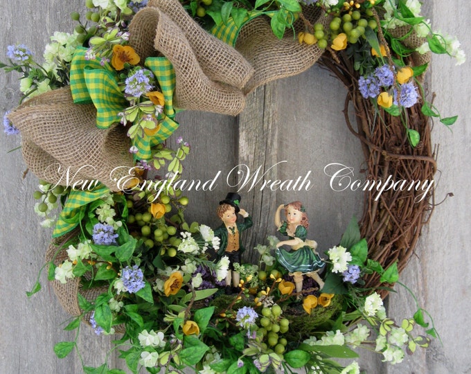 St Patrick’s Day Wreath, Irish Wreath, Spring Floral, Garden, Designer ...