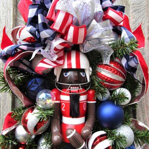 Nutcracker Swag, Football Wreath, Sports Party, Football Player Décor ...
