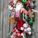 Chef Santa Holiday Swag, Gingerbread Kitchen Wreath, Candy Cane Santa ...