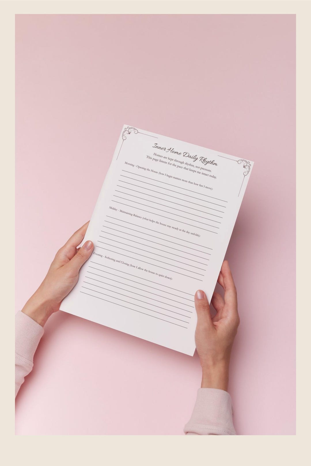 Daily Rhythm Page | Gentle Day Structure Printable | Slow Living ...