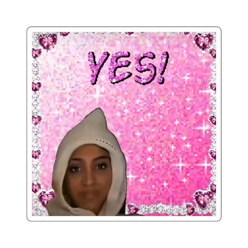 Katseye Lara Raj Yes! Meme Sticker, Cute Square Stickers for Laptops ...