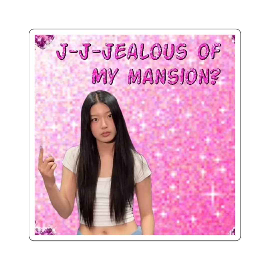 Yoonchae Katseye Meme Sticker: Trendy Pink Laptop Decal - Etsy