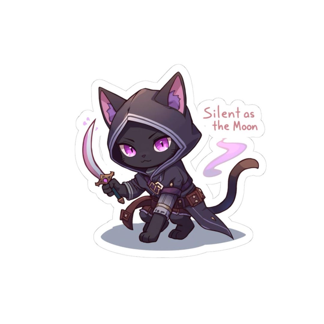 Kawaii Ninja Cat Sticker: Glossy Laptop Decal - Etsy