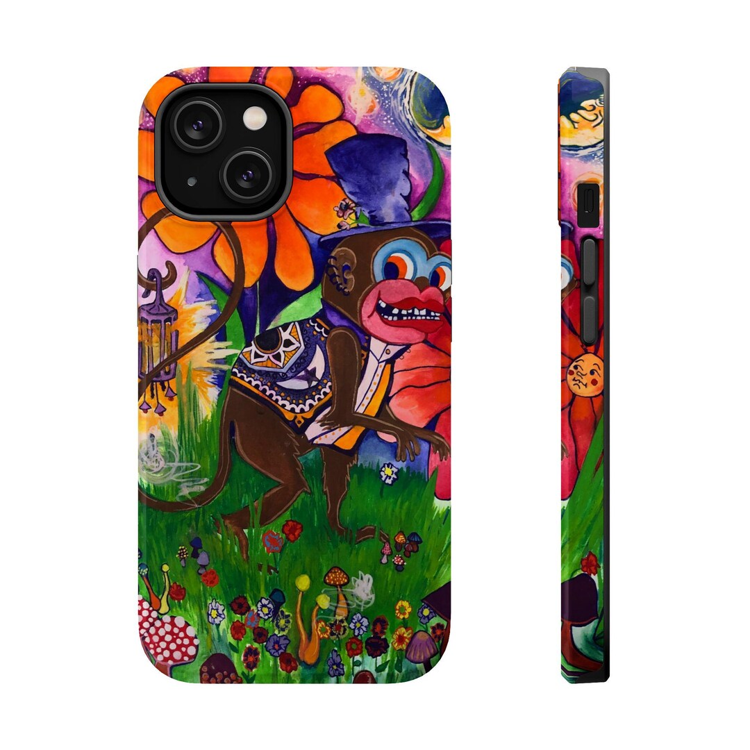 Artistic Monkey Magnetic Phone Case: Impact-resistant, Funky Design - Etsy
