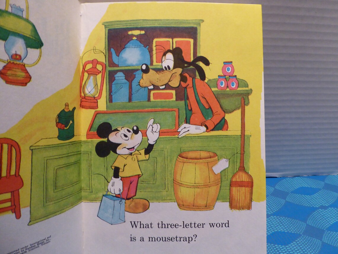 Mickey Mouse's Riddle Book - Disney 1972 - Etsy