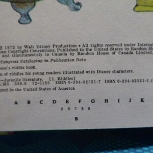 Mickey Mouse's Riddle Book - Disney 1972 - Etsy