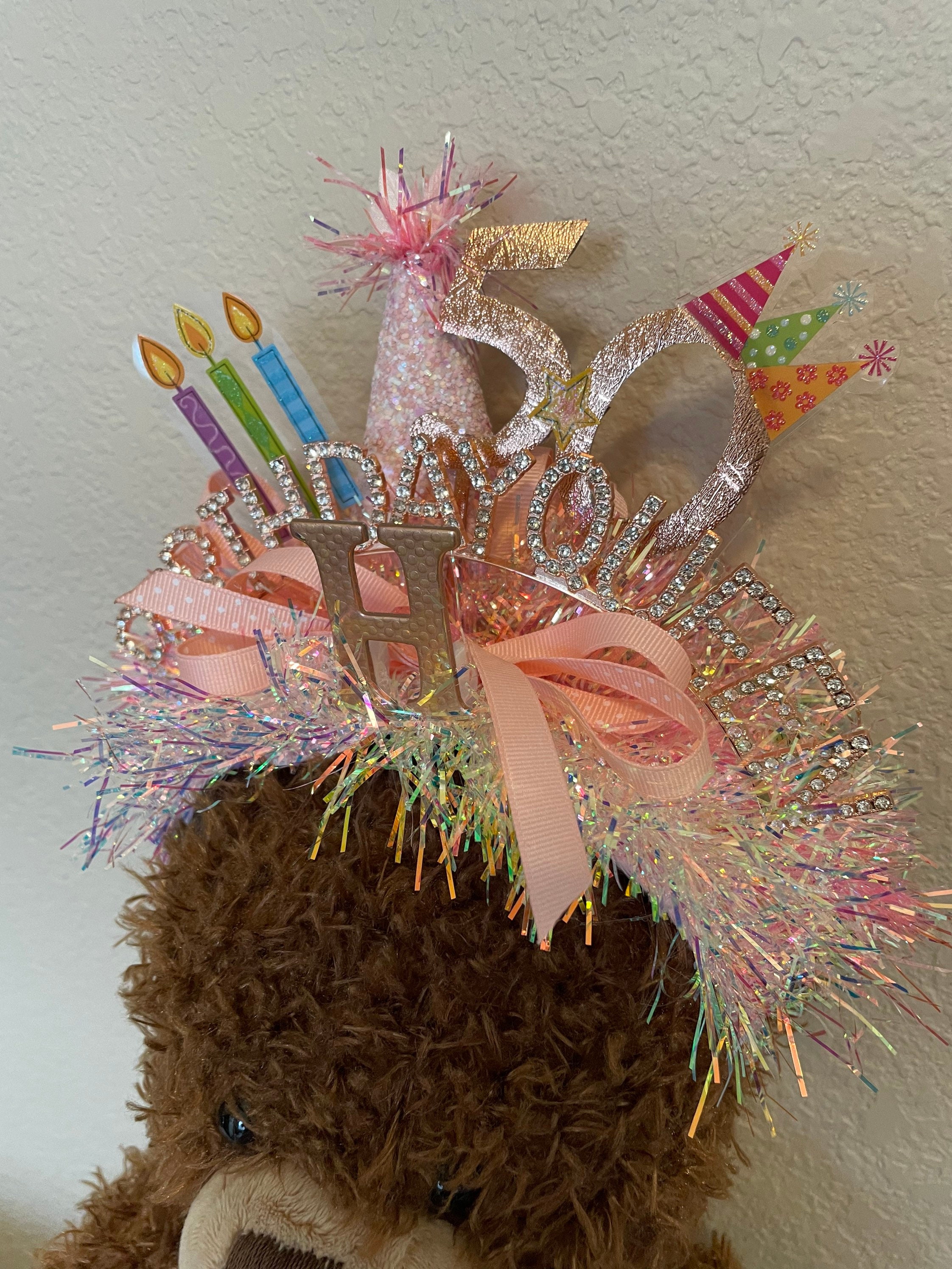 50th Birthday Headband Customize MADE TO ORDER - Etsy