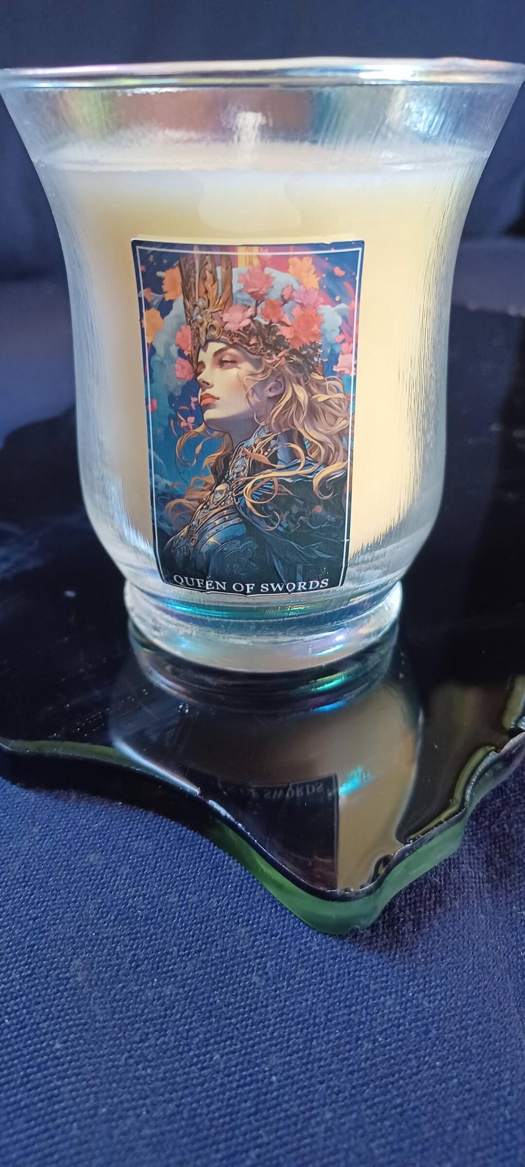 Queen of Swords Candle: Natural White Soy Wax Container Candle - Etsy