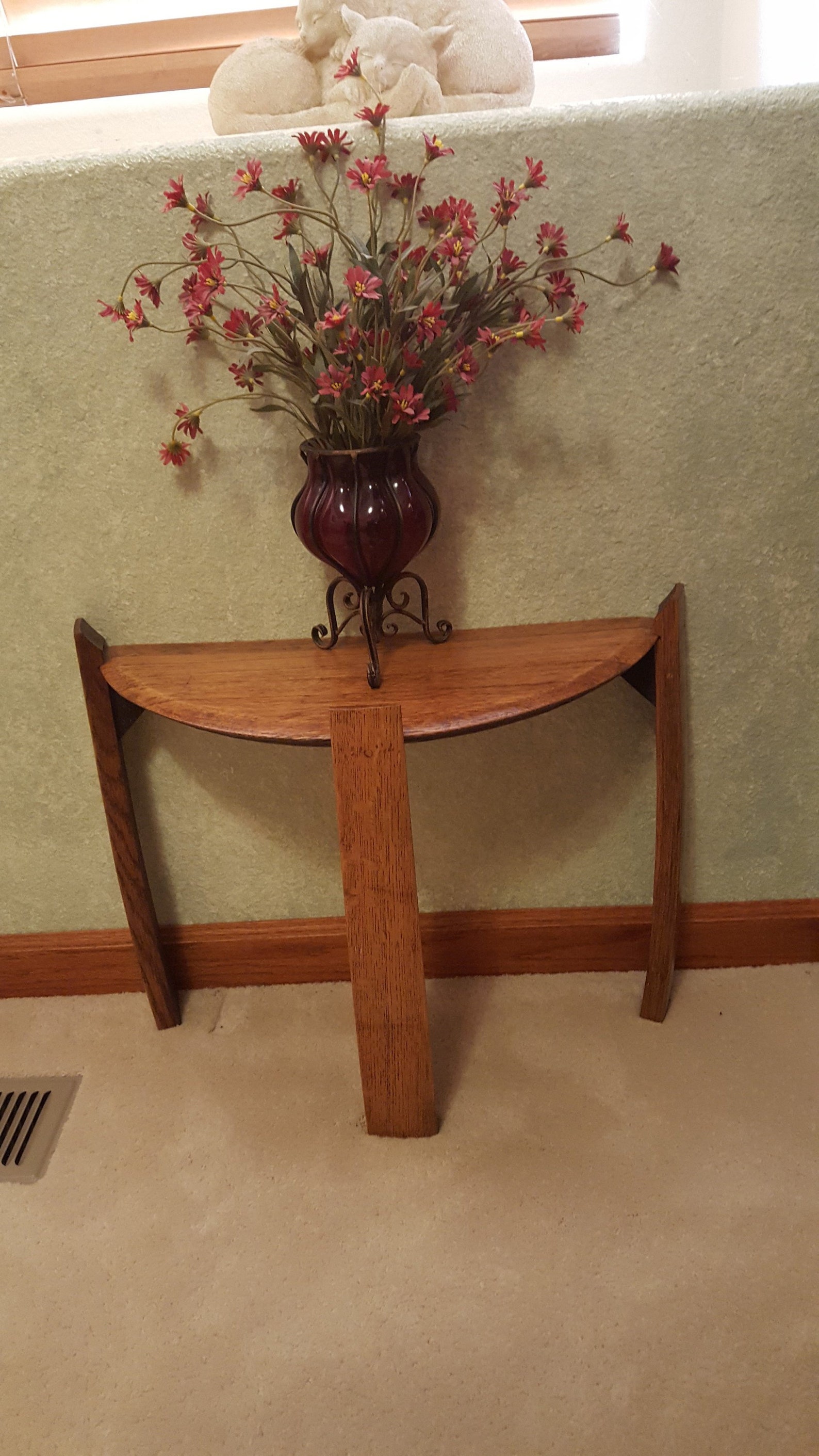 Wine Barrel Head Side Table 18" OR 22" Height Available, FREE SHIPPING ...